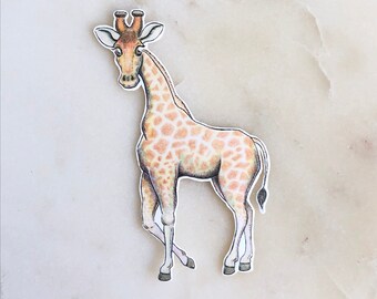 Colorful Giraffe Sticker, Giraffe Sticker, Giraffe Stickers, Neon ...