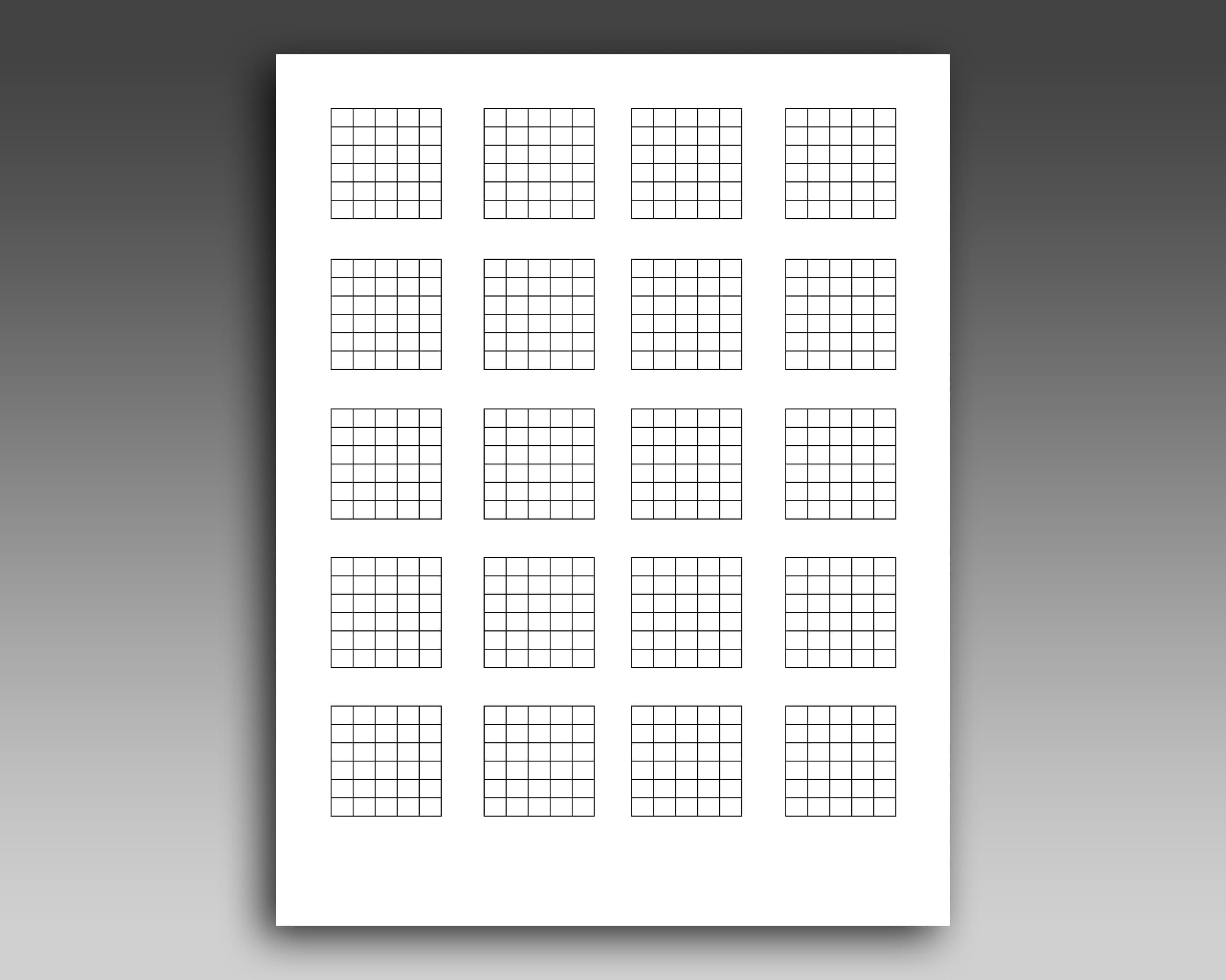 Blank Printable Guitar Chord Sheet, 6 String Guitar Chord Diagram Boxes ...