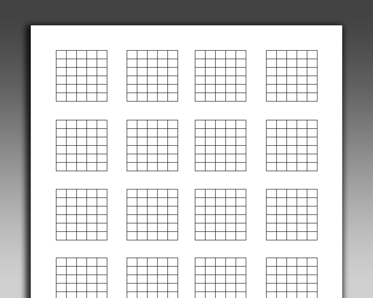 Blank Printable Guitar Chord Sheet, 6 String Guitar Chord Diagram Boxes ...