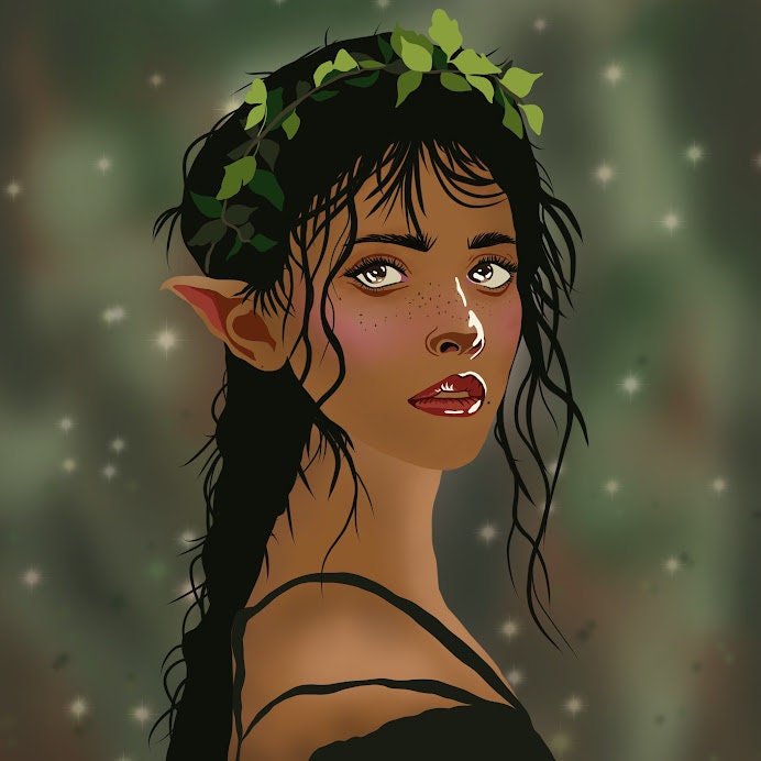 Elven Goddess Art Print - Etsy