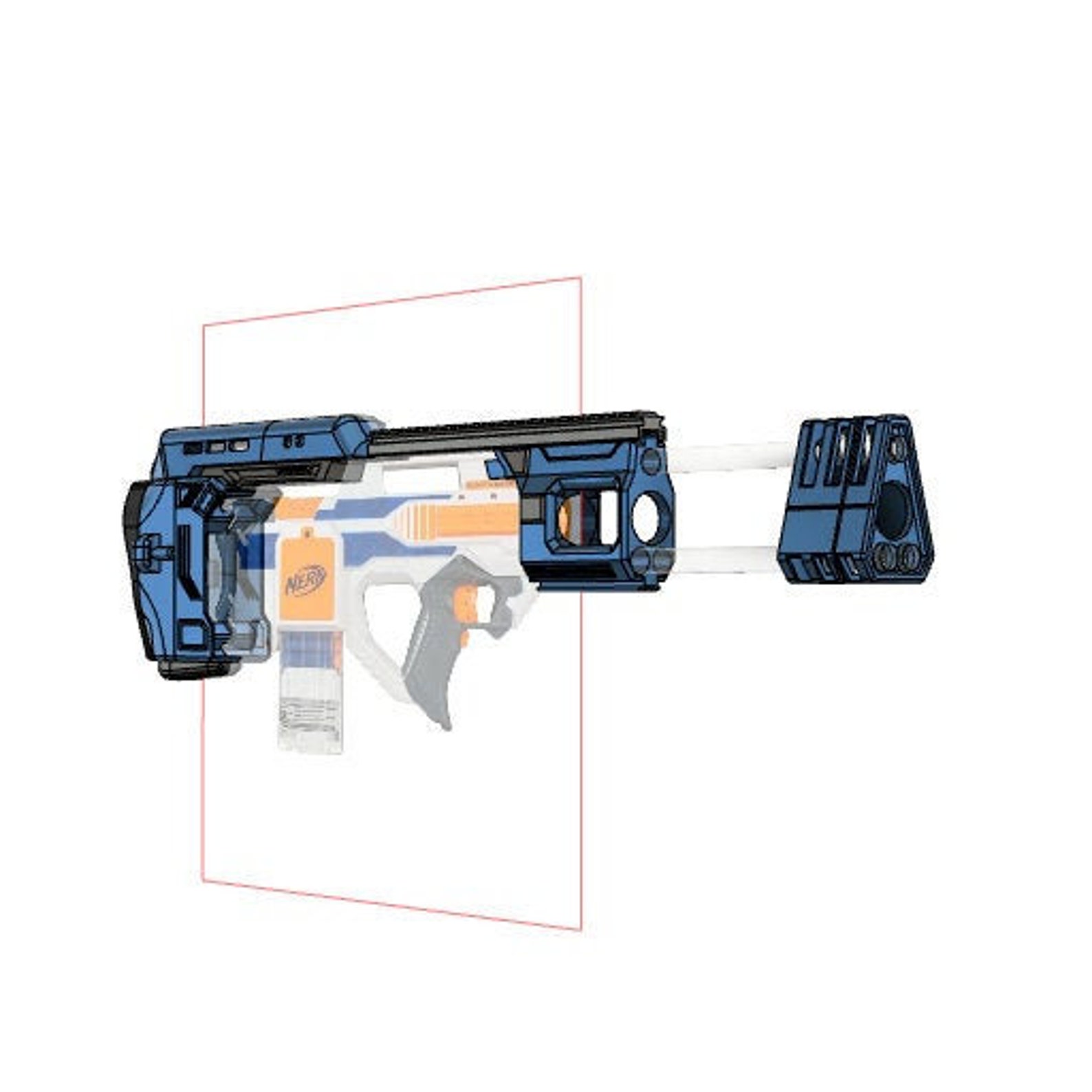 Nerf Rayven / Rayvenfire jackhammer Body Kit 14 - Etsy