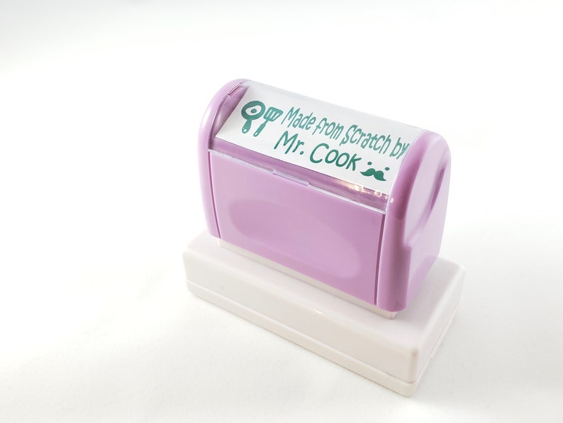 Personalized Purple Self-inking Stamp: Custom Name, Address, Signature ...