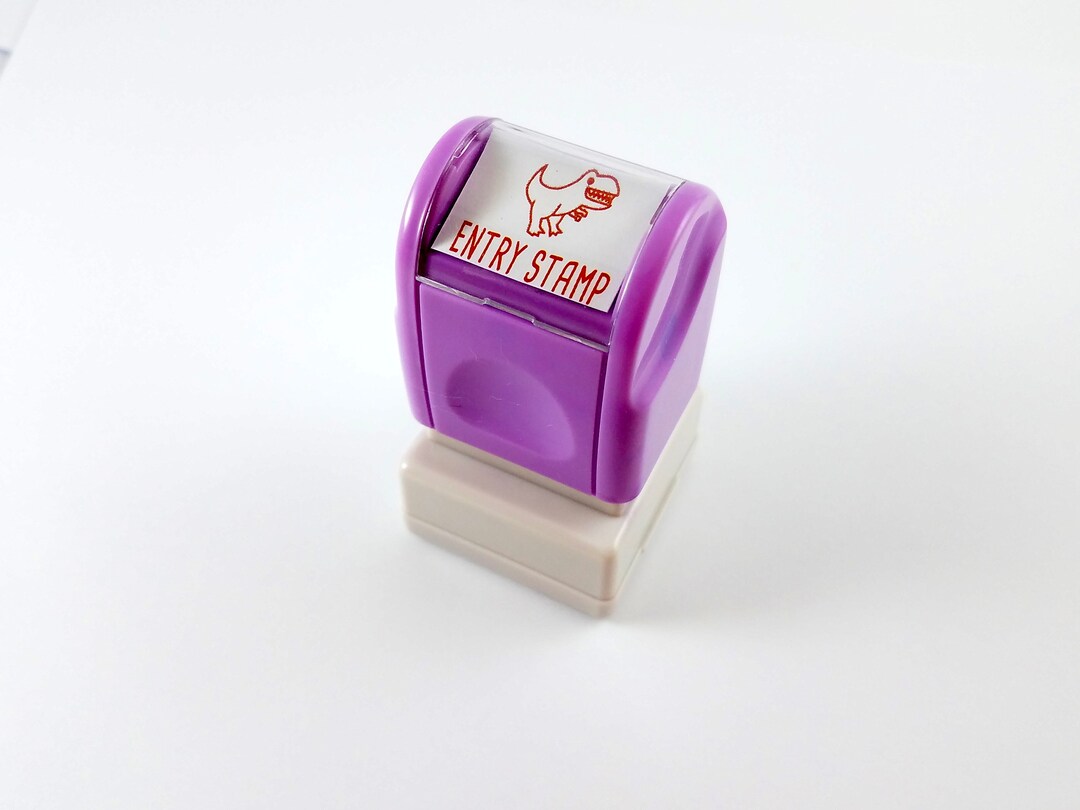 Purple Personalized Square Self-inking Stamp: Custom Logo, Business ...