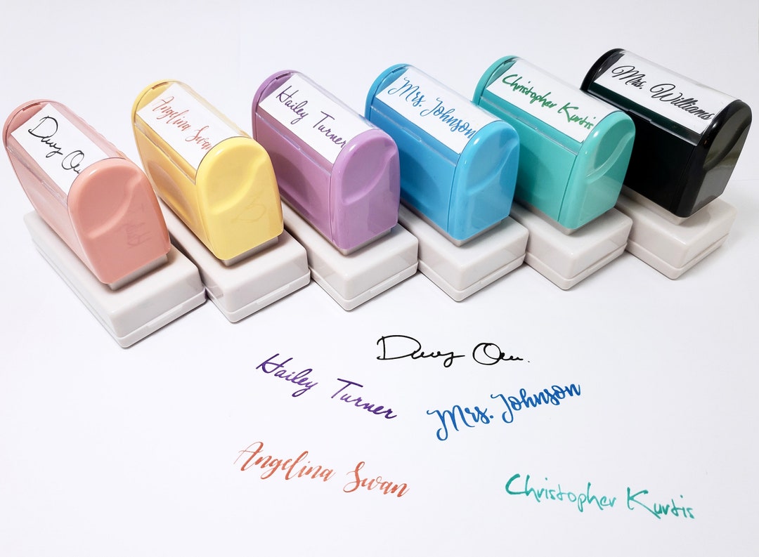 Signature Personalized Stamp: Self-inking Custom Stamp (2.36" X 0.78 ...
