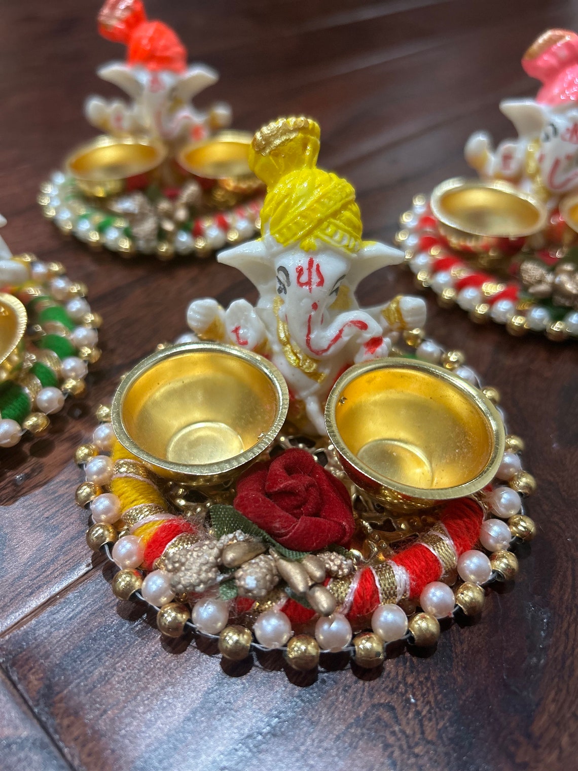 Lord Ganesh Chandan Roli Kumkum Chawal Holder Return Gifts -wedding US Seller!! - Etsy