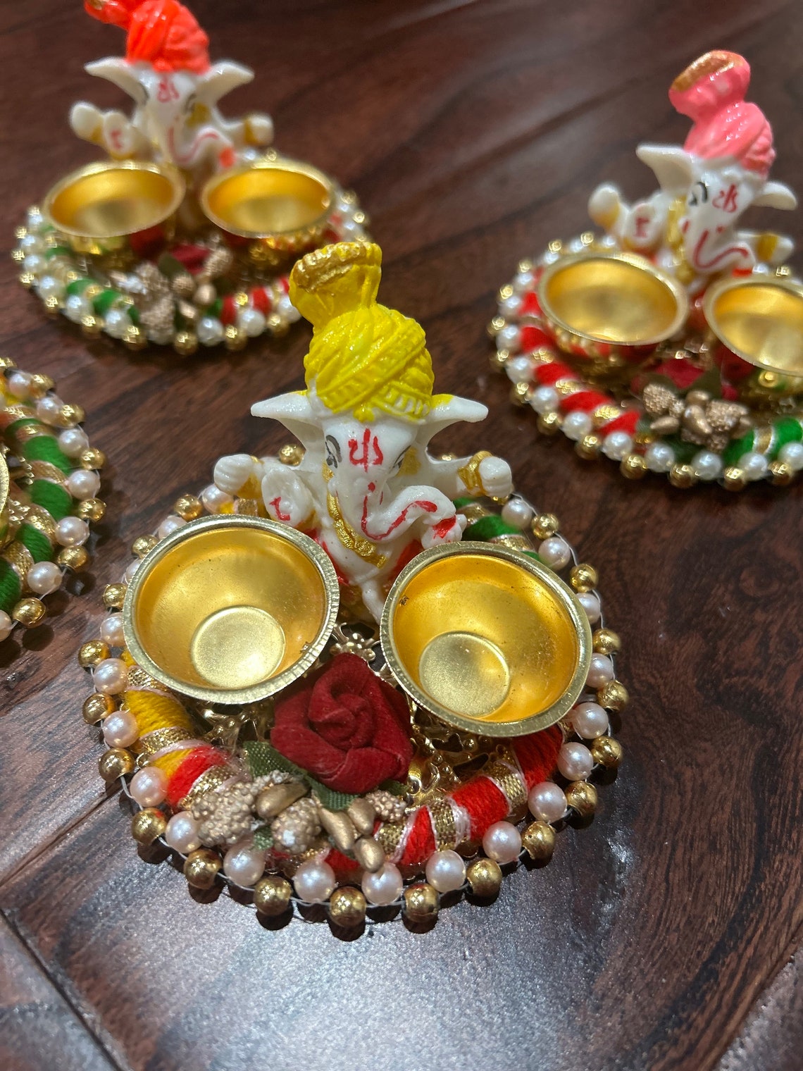 Lord Ganesh Chandan Roli Kumkum Chawal Holder Return Gifts -wedding US Seller!! - Etsy