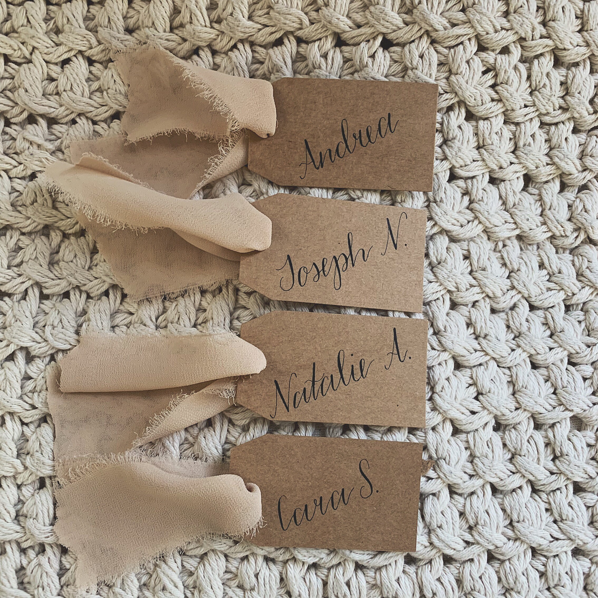 Personalized Calligraphy Hand Tags / Gift Tags / Weddings / Special ...