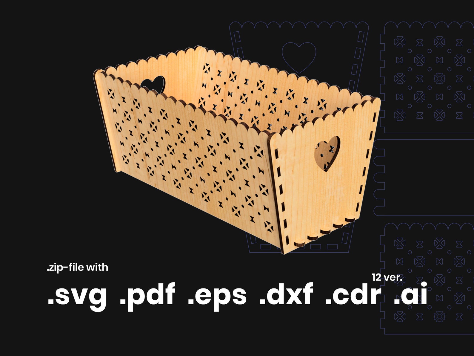 Laser box Laser cut files svg Template for lazer cutting | Etsy