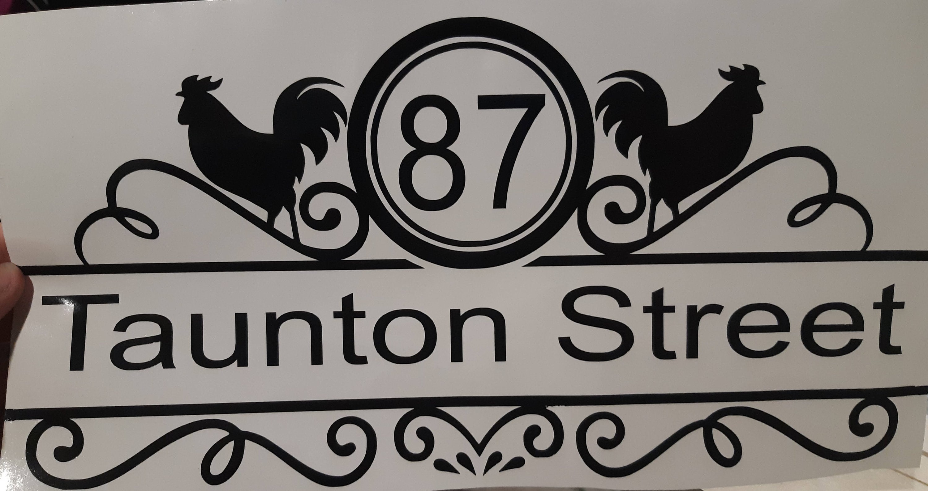 Custom 2 Pack Mailbox Decal Arial Font (2 Sizes Available, 2 Colors ...