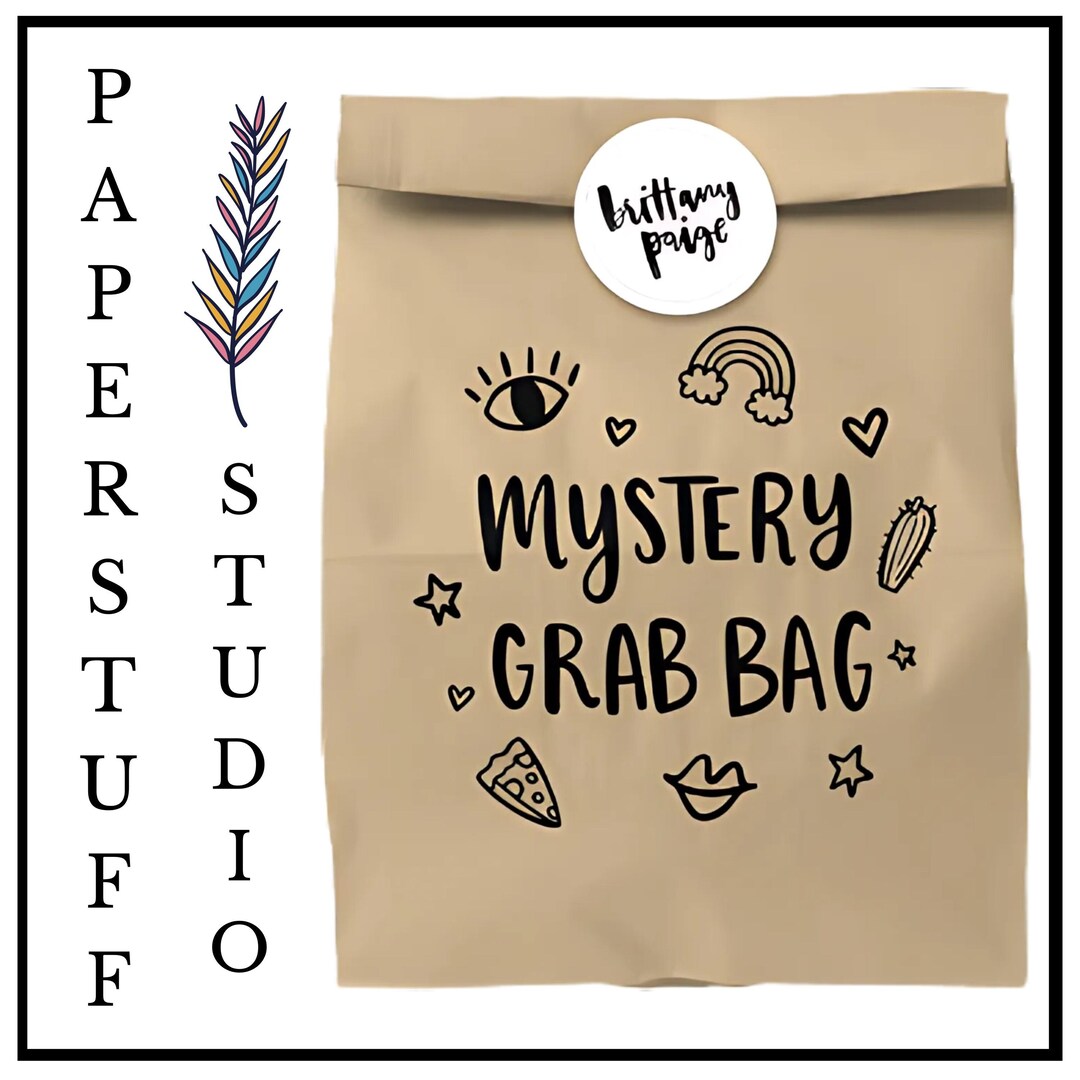MYSTERY BAG 50 Pcs Stickers Labels Supplies Ribbon Junk Journal ...