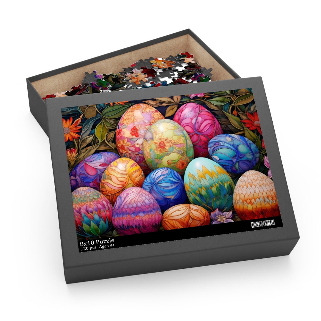 Colorful Easter Eggs Jigsaw Puzzle 120, 252, 500-piece ,william Morris ...