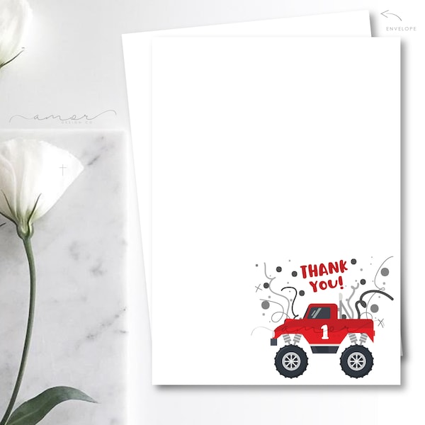 Monster Jam Thank You Cards - Etsy