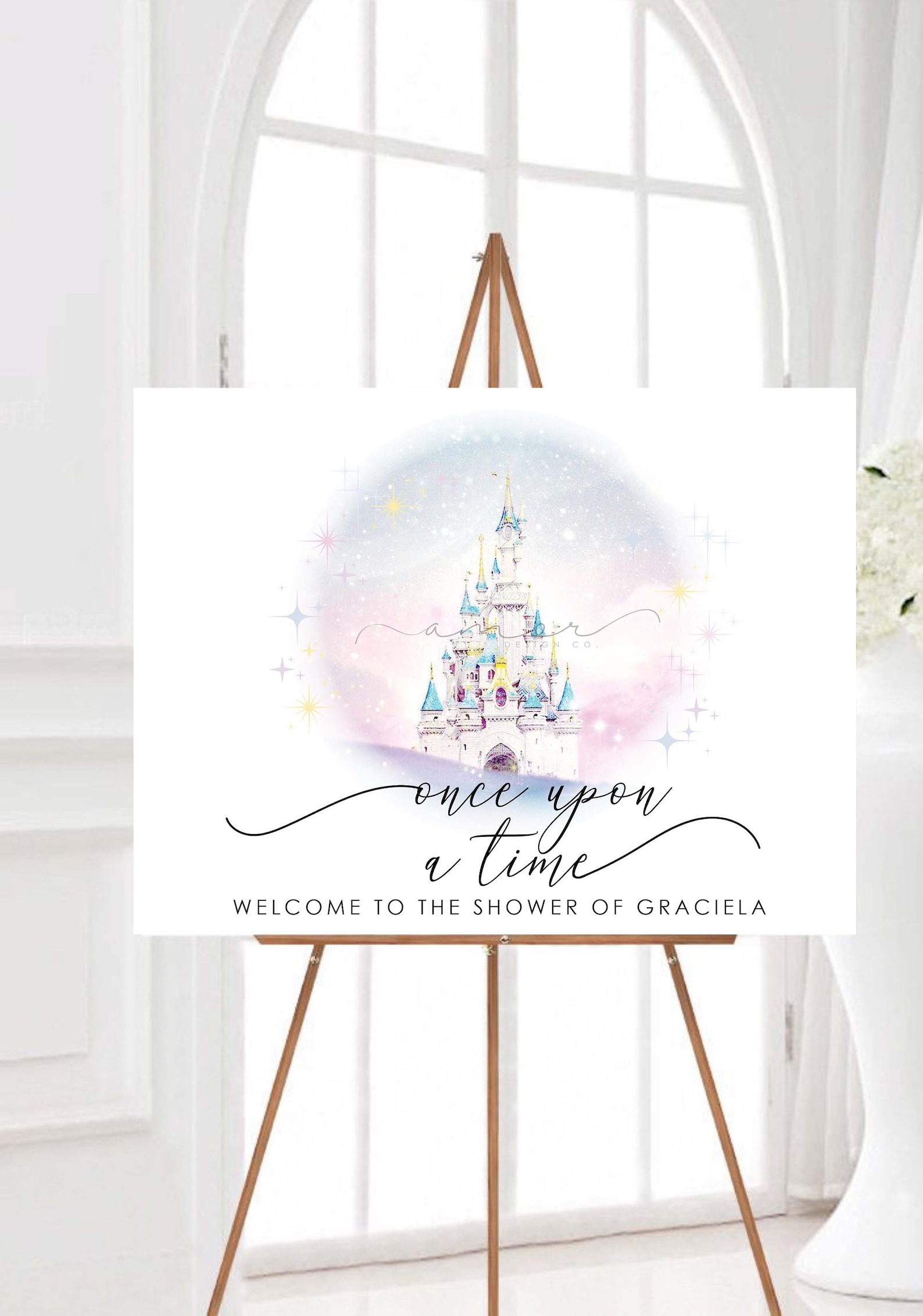 Modern Pastel Castle Baby Shower Welcome Sign Castle Shower - Etsy