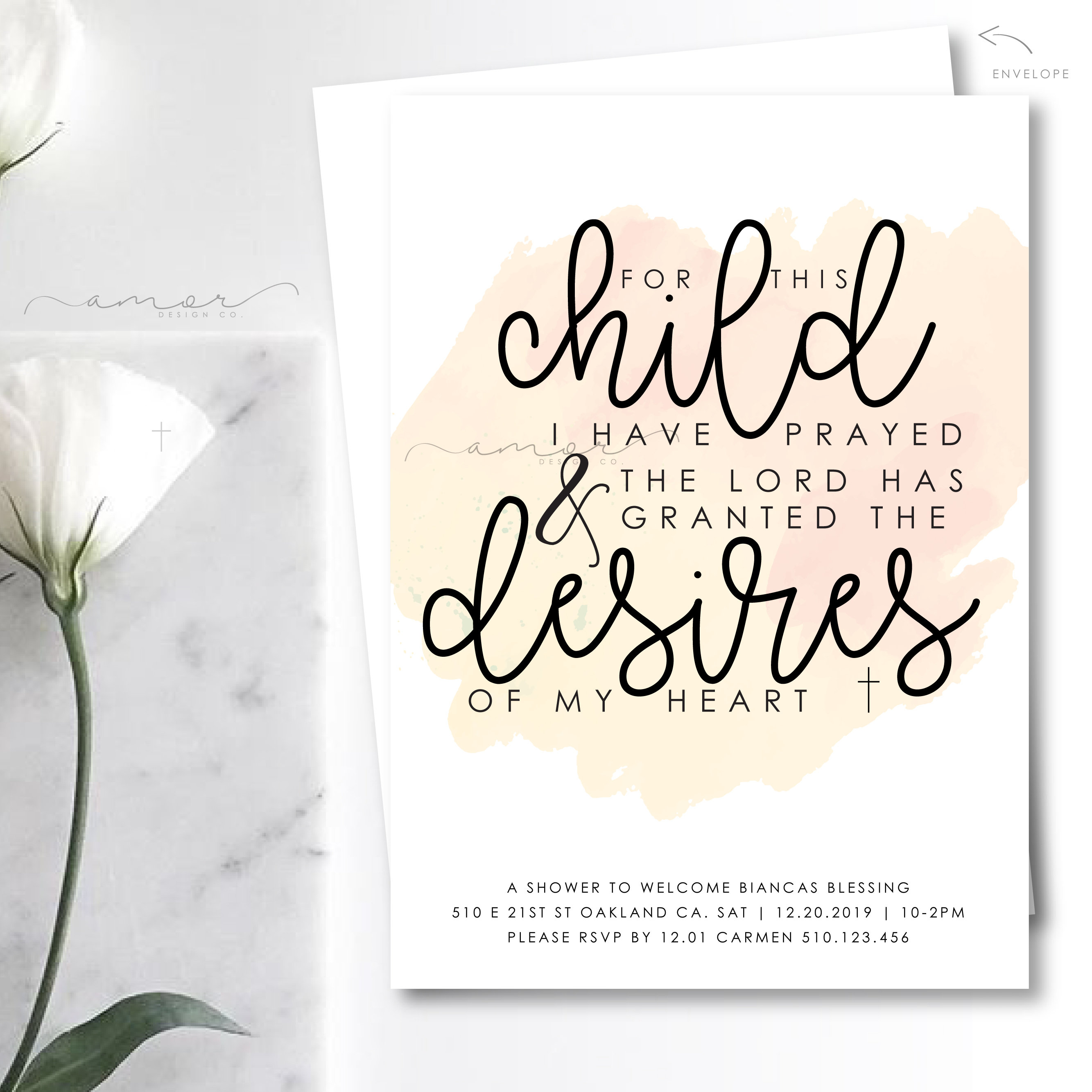 Christian Baby Shower Invitation 1 Samuel 1 27 Baby Shower - Etsy