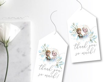 Frozen Birthday Tags | Etsy