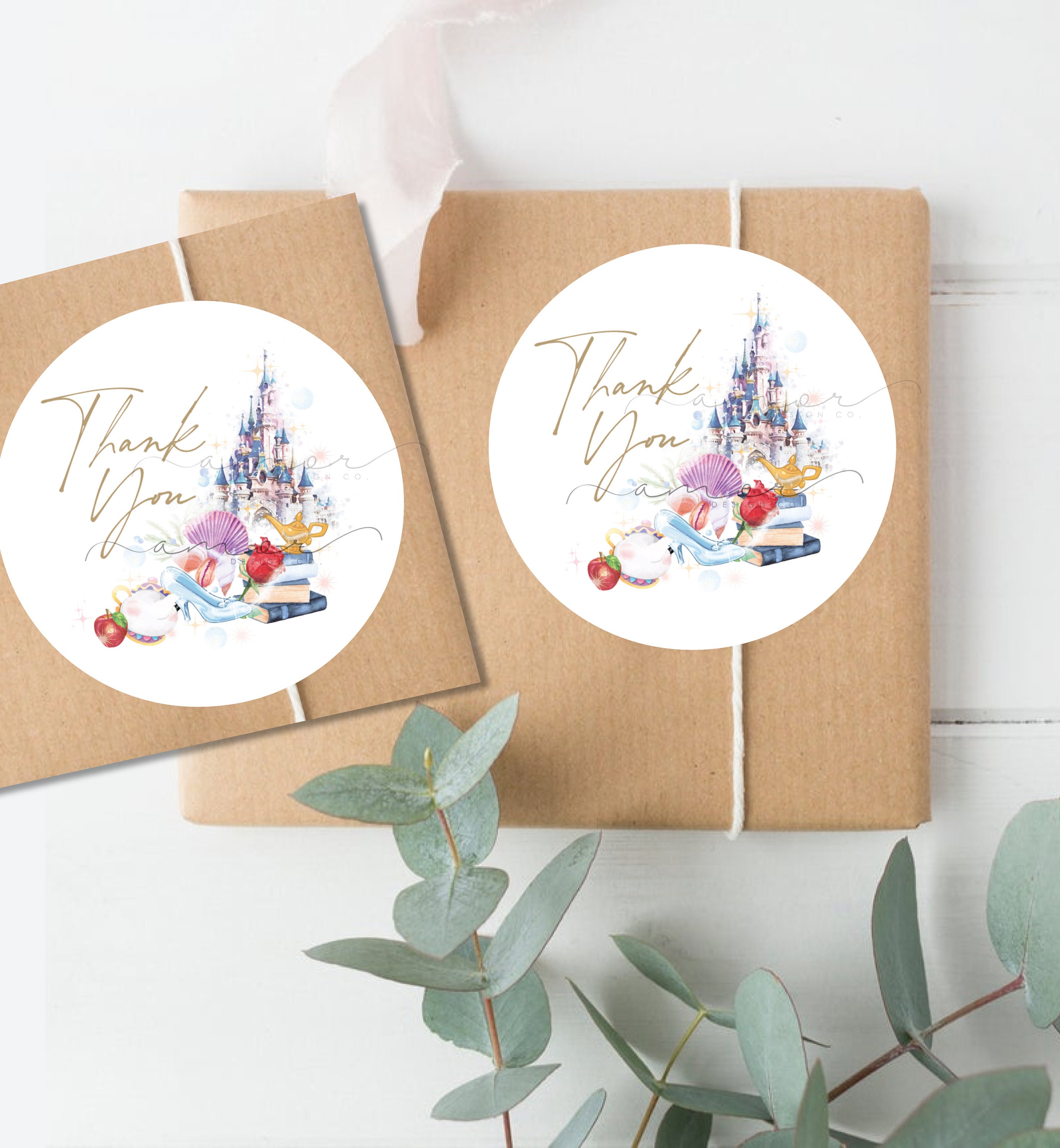 Once Upon A Time Castle Baby Shower Party Favor Gift Tags, Minimalist ...