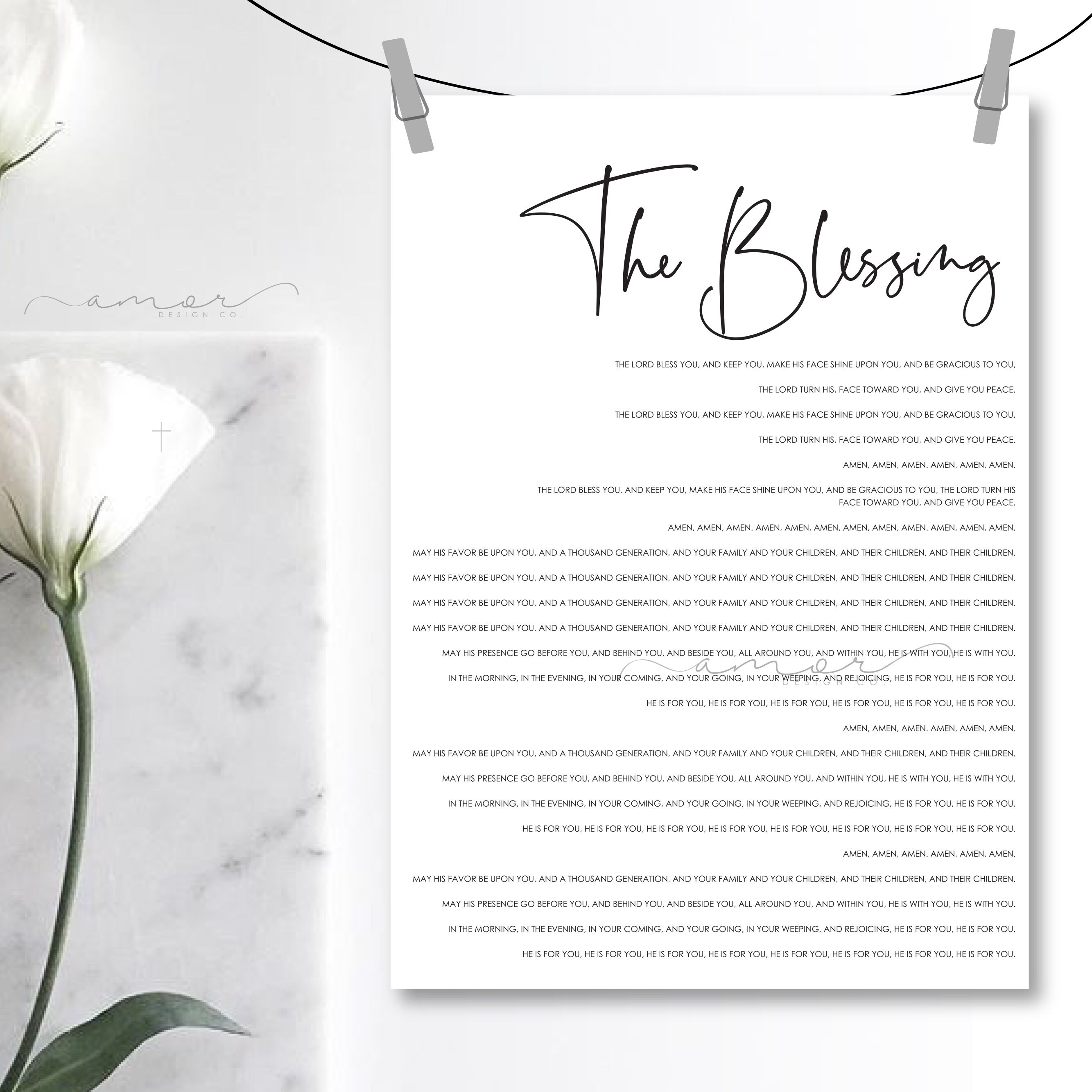 The Blessing Elevation Worship Lyrics Art Print, Elevation Worship ...