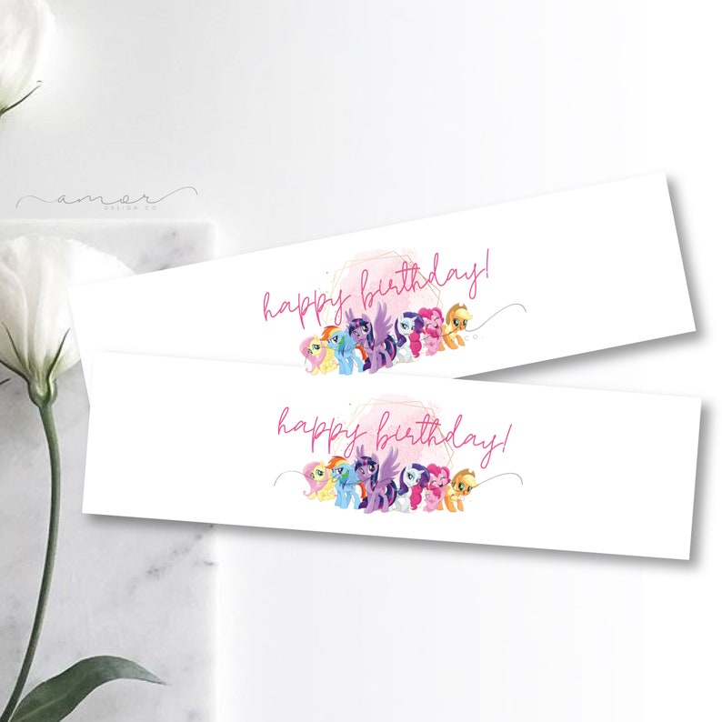 Modern Rainbow Dash Watercolor Minimalist Water Bottle Labels - Etsy