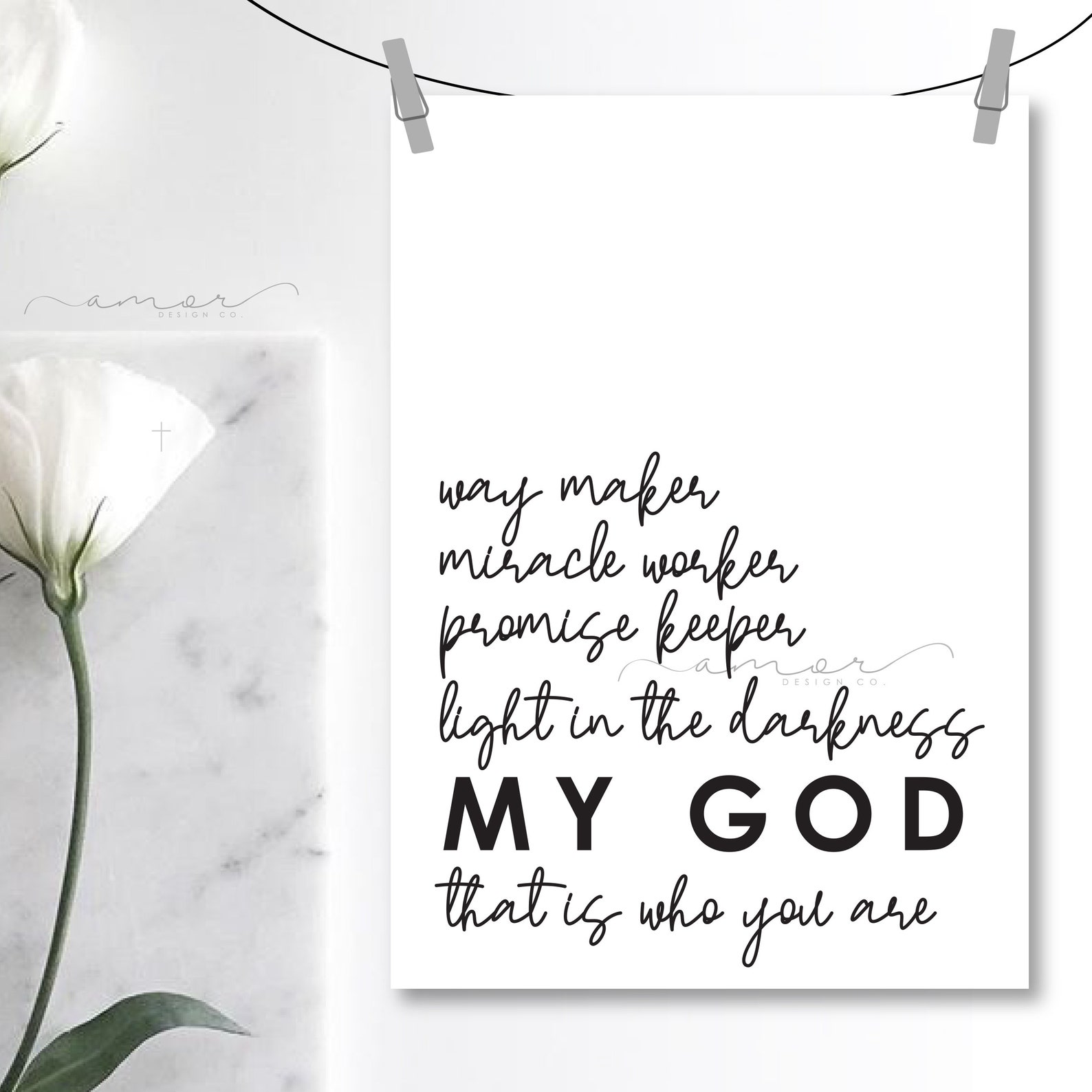 Way Maker Sinach Lyrics Art Print, Way Maker Lyrics, Way Maker, Miracle ...