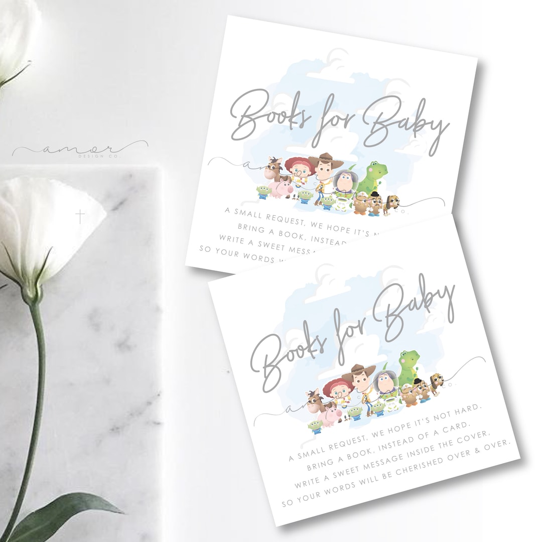 A Boy Story Baby Shower Books for Baby Cards, Modern Boy Story, Minimal ...
