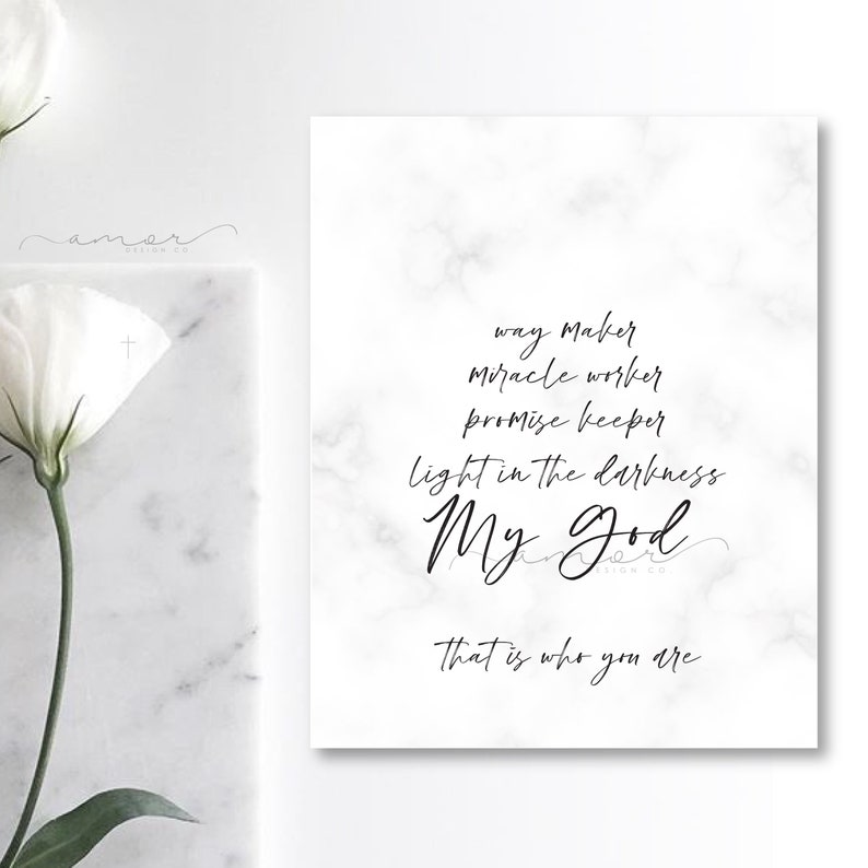 Way Maker Sinach Lyrics Art Print Way Maker Lyrics Way Etsy 5132