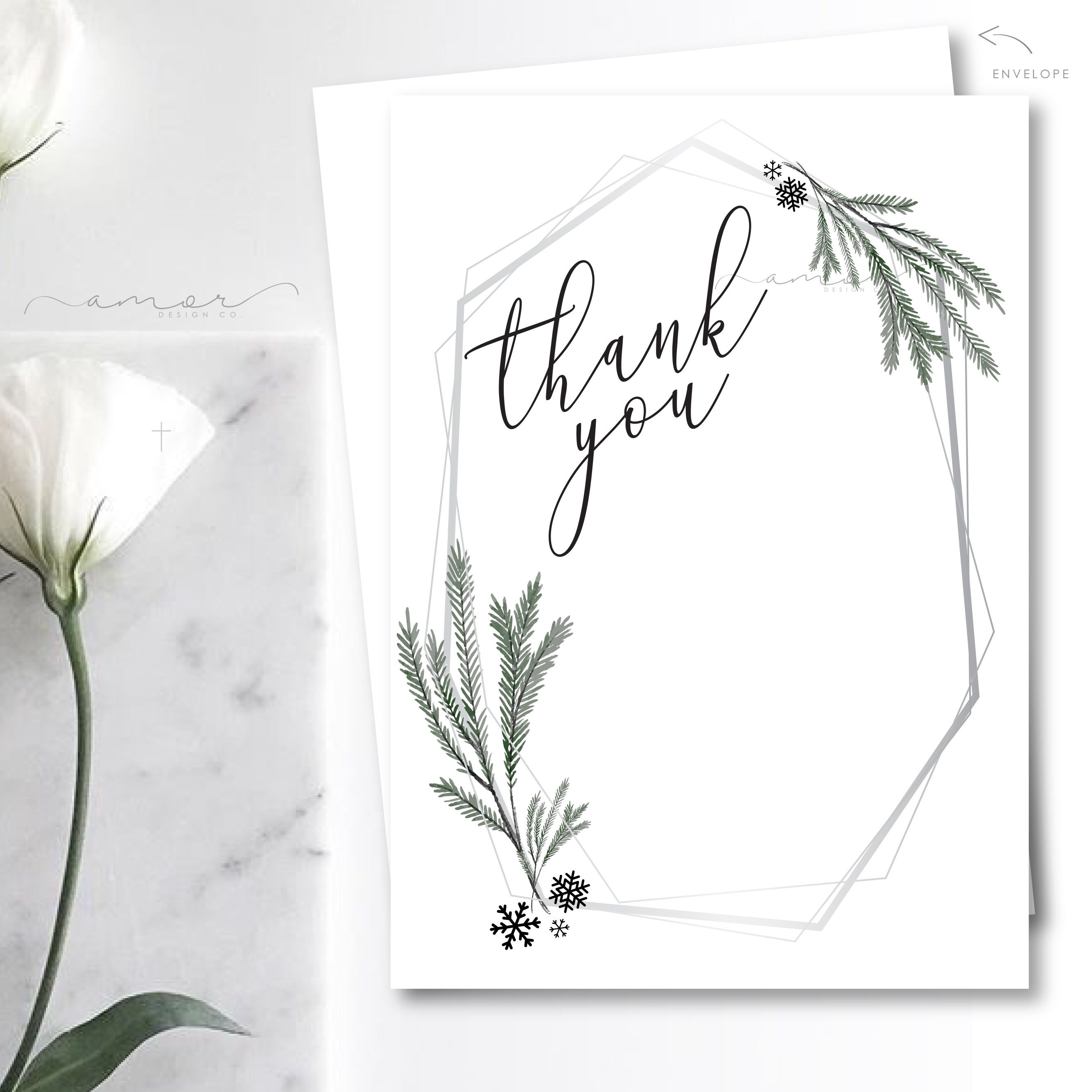 Modern Winter Thank You Cared Winter Wonderland Baby Shower | Etsy