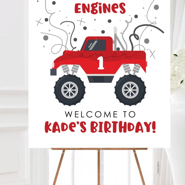 Monster Jam Party Banner - Etsy