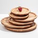 Ash Wooden Plate Round Dish for Dinner Serving Platter Set - Etsy
