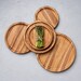 Ash Wooden Plate Round Dish for Dinner Serving Platter Set - Etsy