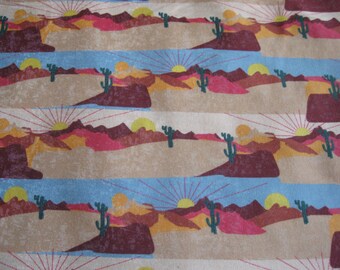 Flannel Fabric Desert Scenery by the Yard 100% Cotton Flannel - Etsy