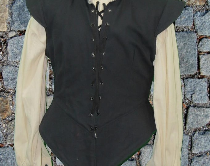 Medieval Renaissance Black Doublet / Jacket - Etsy