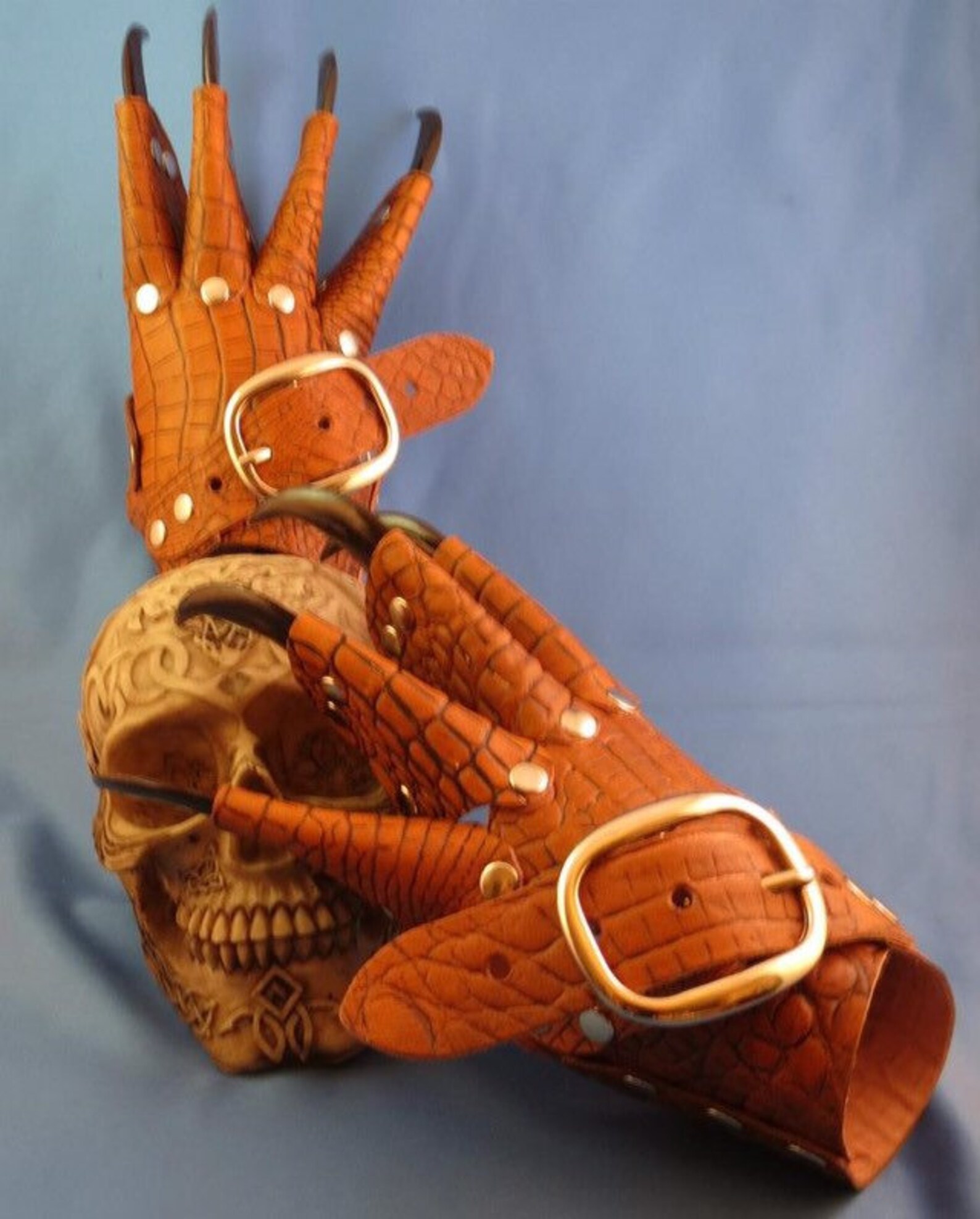 Tan Dragon Claw Gauntlets / Gloves W/black Claws - Etsy