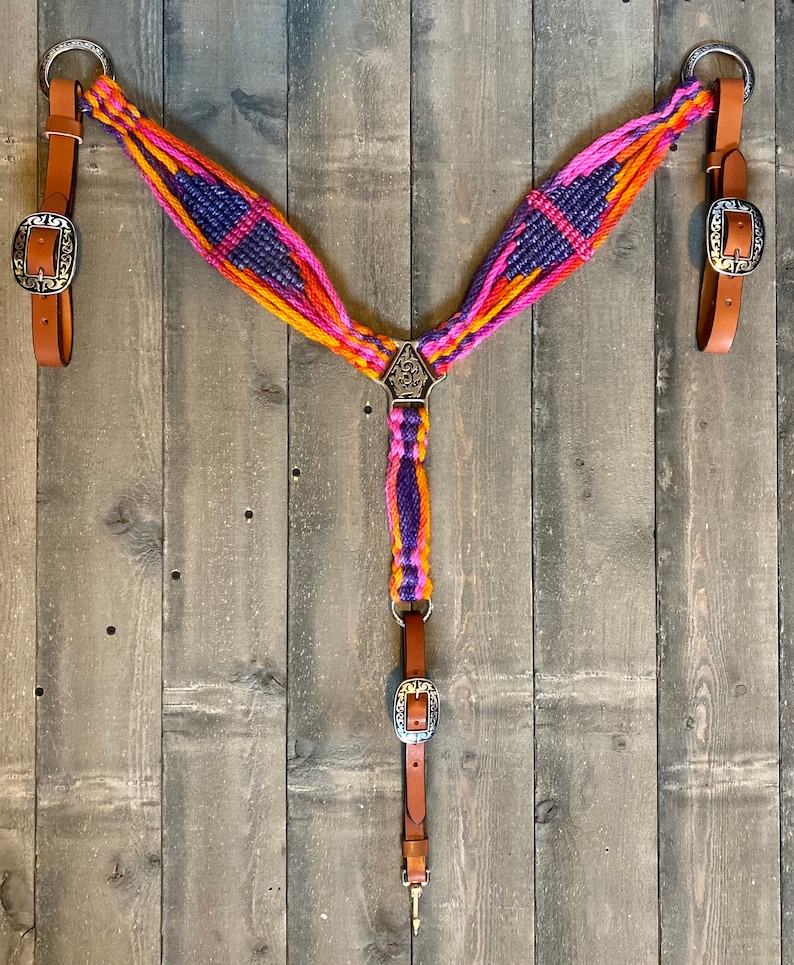 Custom Mohair Breastcollar With JW Hardware and 3 Leather - Etsy