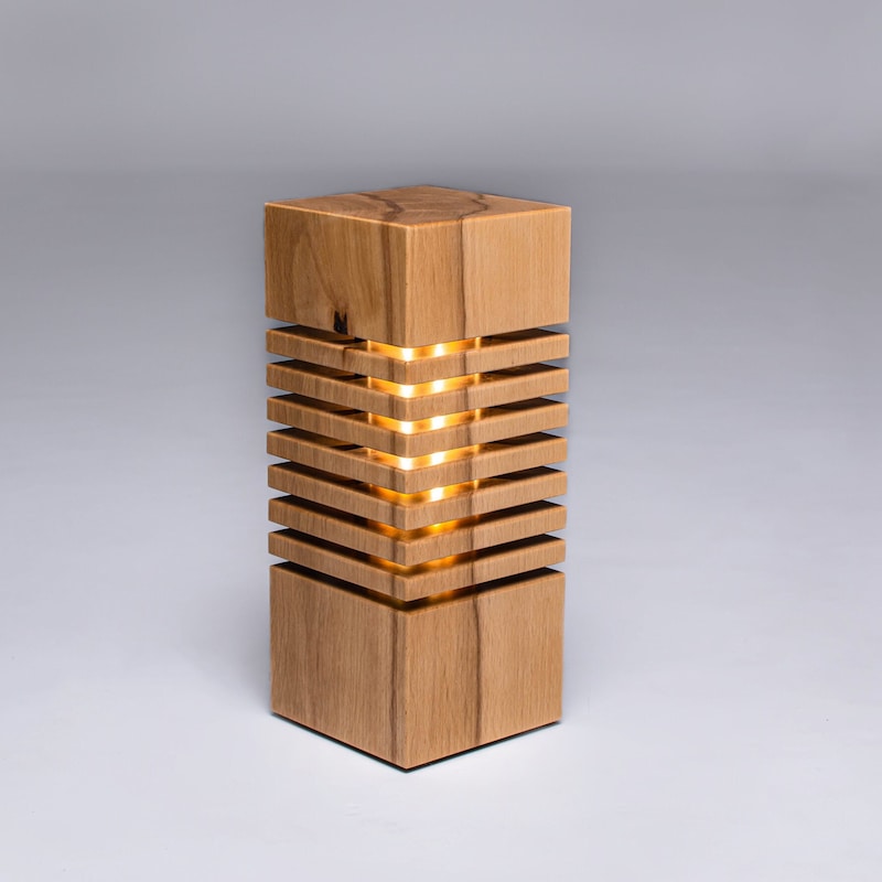 Handmade Wood Lamp - Etsy