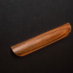 American Walnut Cabinet Handles in Sleek Design. Model 12 - Etsy