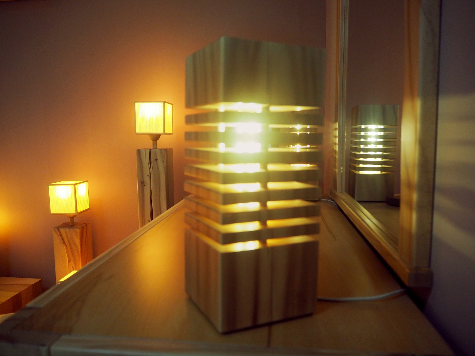 Handmade Wooden Led Lamp. Wooden Lamp - Etsy