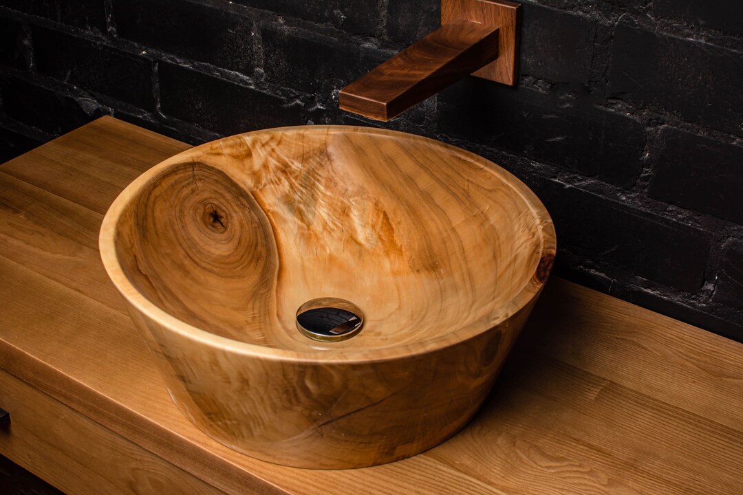 Handmade Wooden Sink | Rustic Bathroom Sink 04 - Etsy