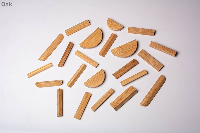 Handmade Wooden Cabinet Handles: Ash and Oak Beauty for Your Furniture ...
