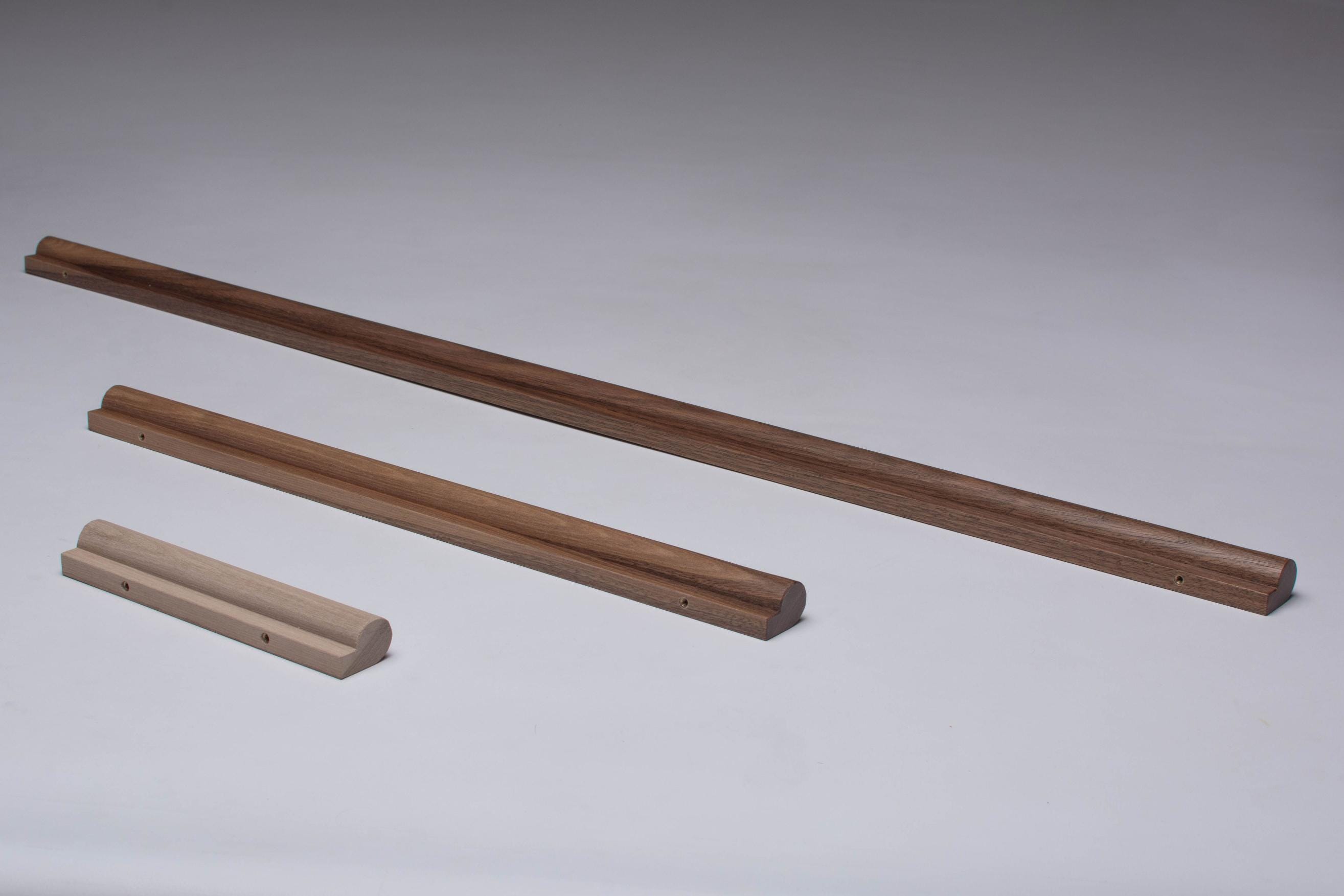 Walnut Curved Pulls: Rounded Handle Mid-century Modern Custom Extra ...