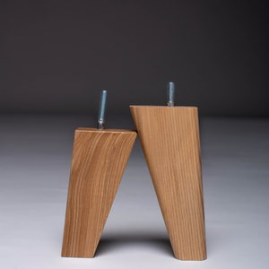 Angled Solid Wood Furniture Legs - Set of 4 - Etsy