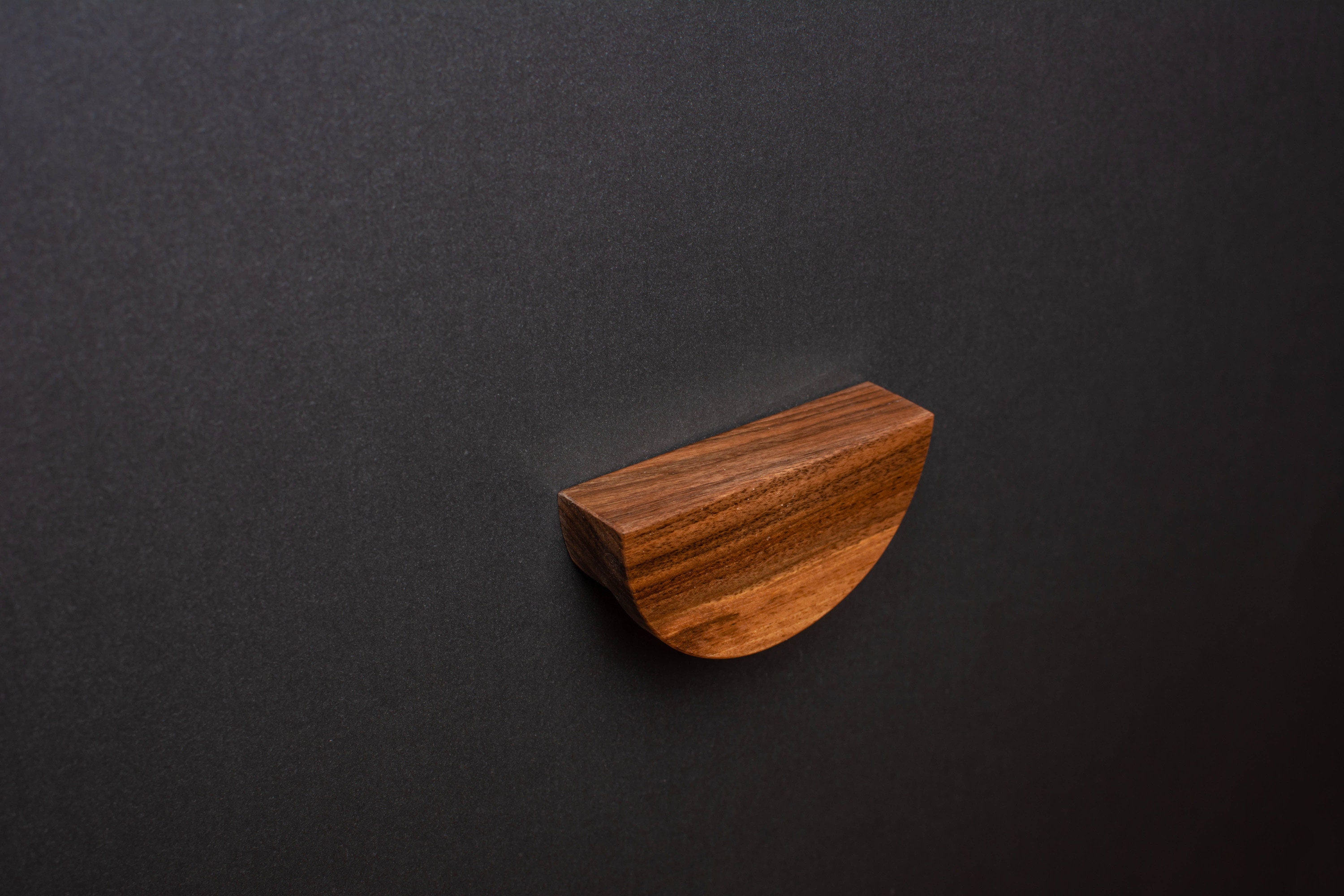 Half Moon Pair European Walnut Cabinet Pulls - Etsy