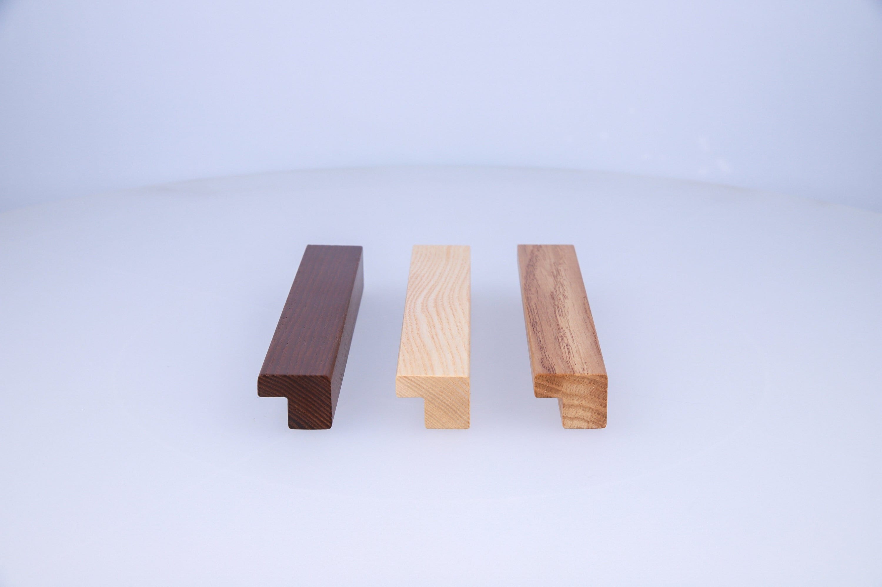 Wooden L Form Cabinet Handles Handcrafted Drawer Pulls. - Etsy