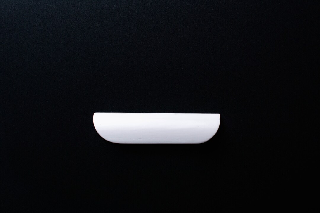 White Painted Wooden Drawer Handles - Elegant Handmade Design. Model 12 ...