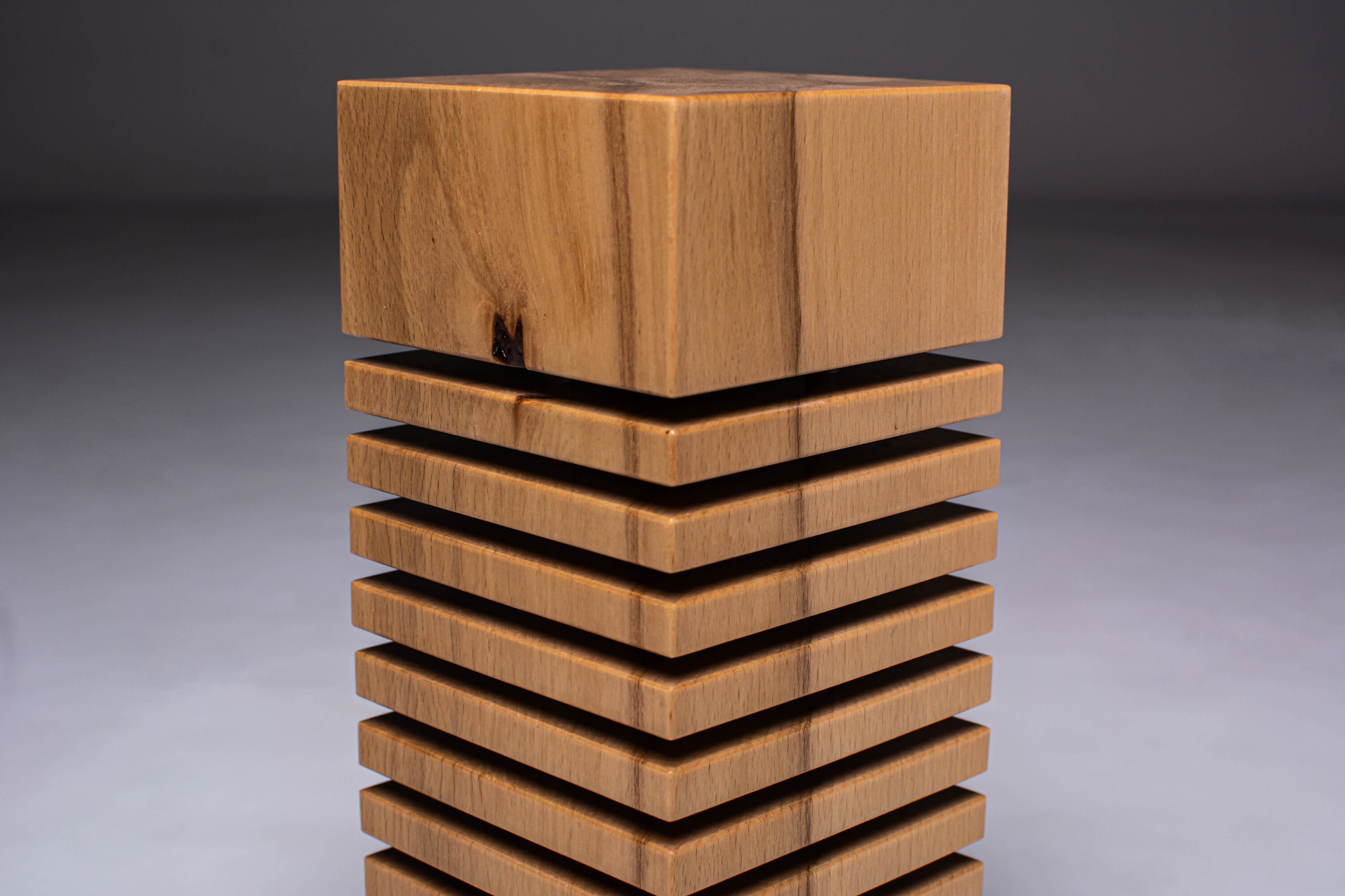 Handmade Beech Wooden LED Table Lamp: Natural Wood Grain Design - Etsy