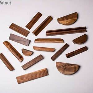 American Walnut Cabinet Handles in Sleek Design. Model 12 - Etsy