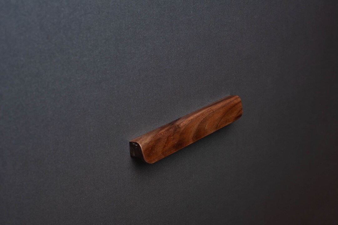 American Walnut Handles With Straight Lines and Rounded Edges - Etsy