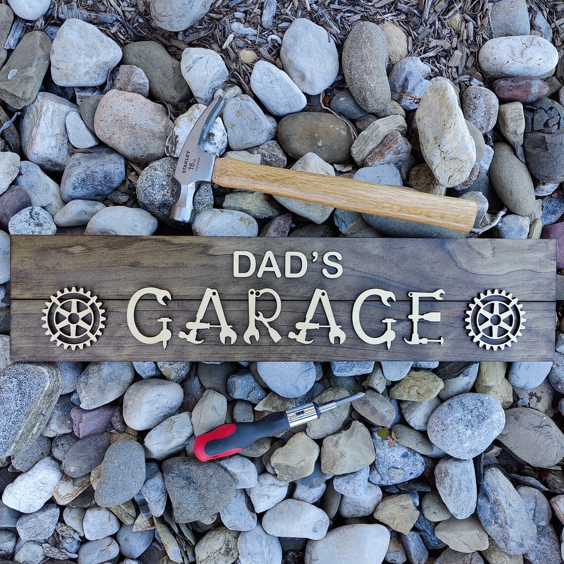 Dad's Workshop Wood Sign Gift For Dad Gift for Grandpa | Etsy