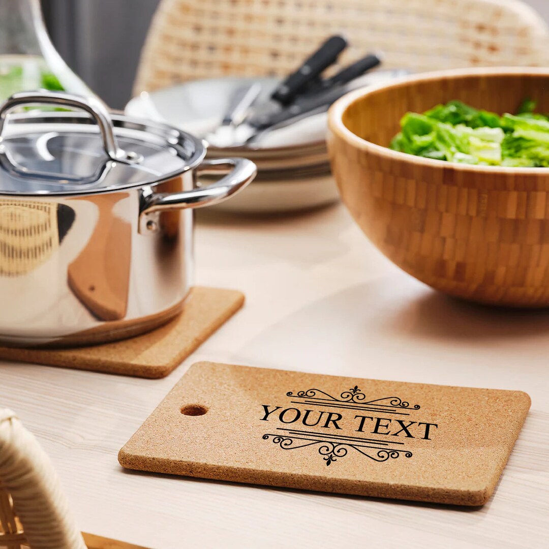 Custom Cork Trivet Pot Holder Hot Plate Housewarming Kitchen Gift - Etsy