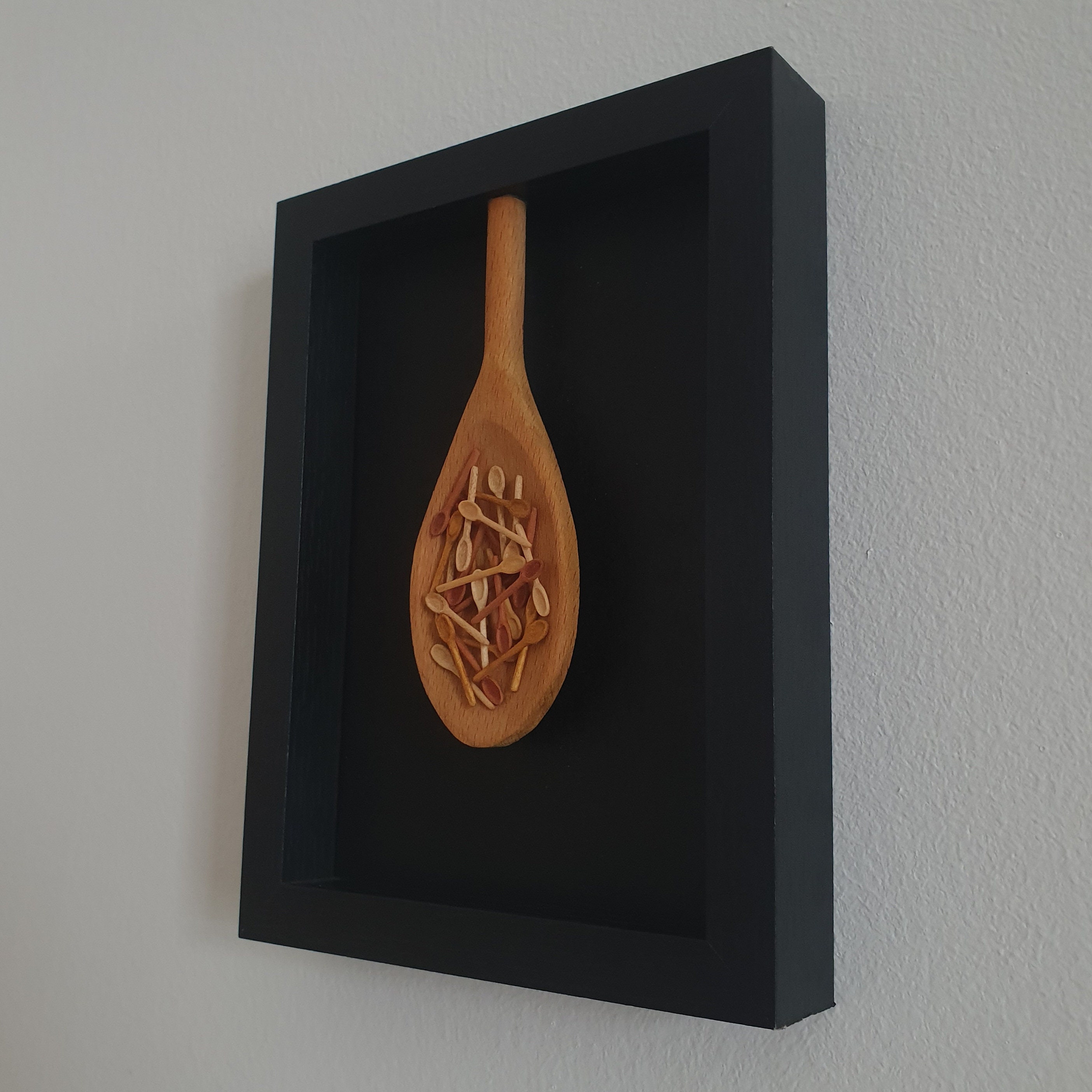 Original Artwork 3D Collage a Spoonful of Spoons - Etsy