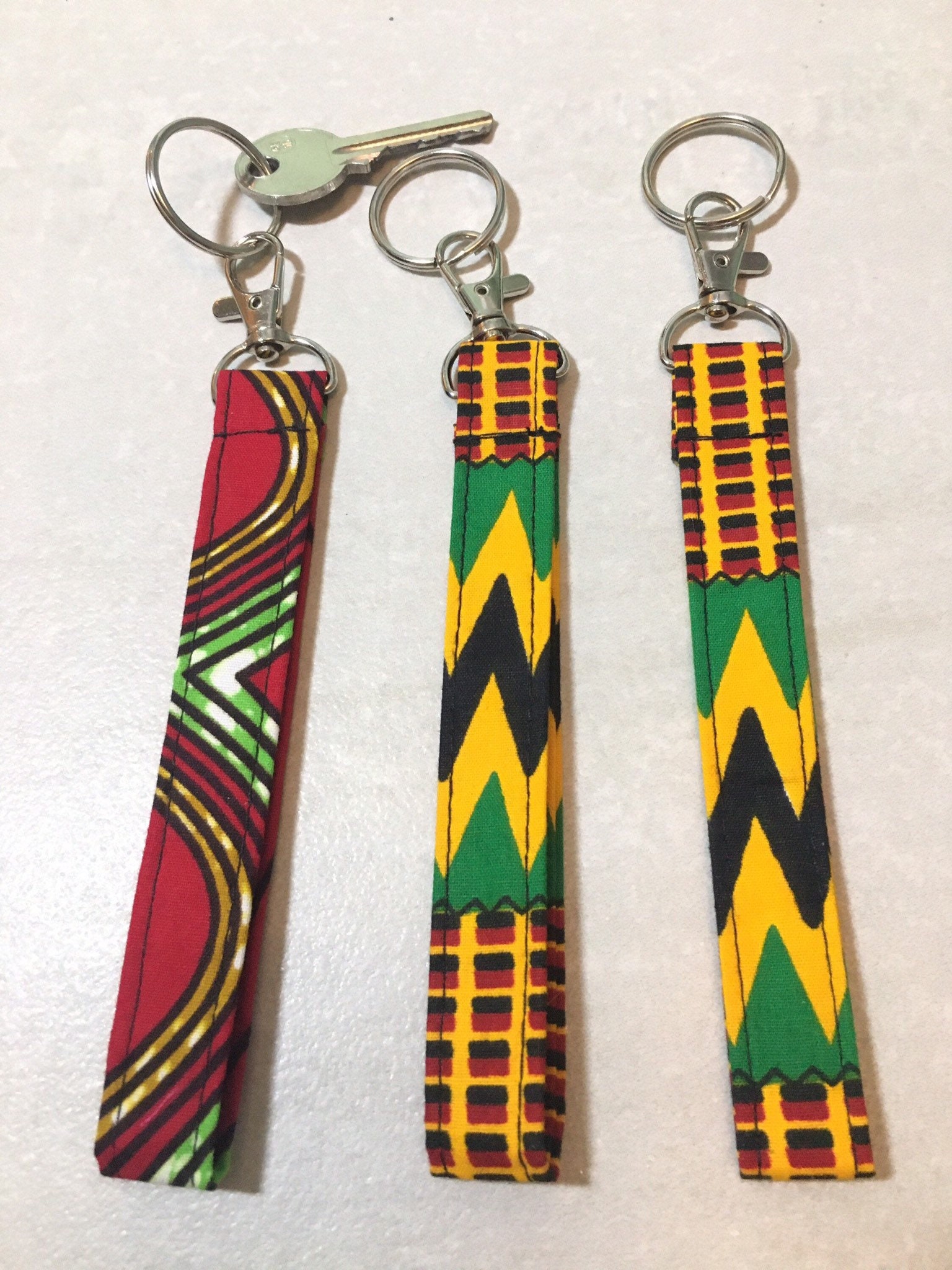 African Print Key Ring Wristlet/Keychain - Etsy Italia